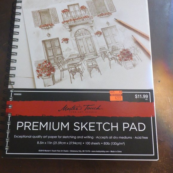 Master Touch | Office | Spiral Bound Premium Sketch Pad 85in X 1in 10 ...